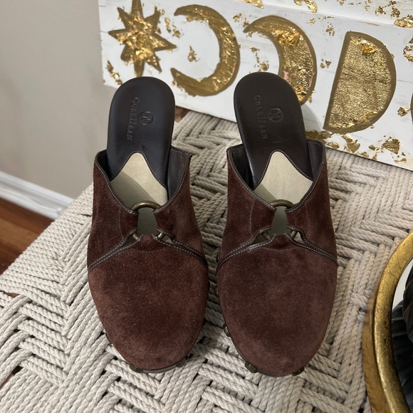 Cole Haan | Shoes | Cole Haan Suede Studded Clogs | Poshmark